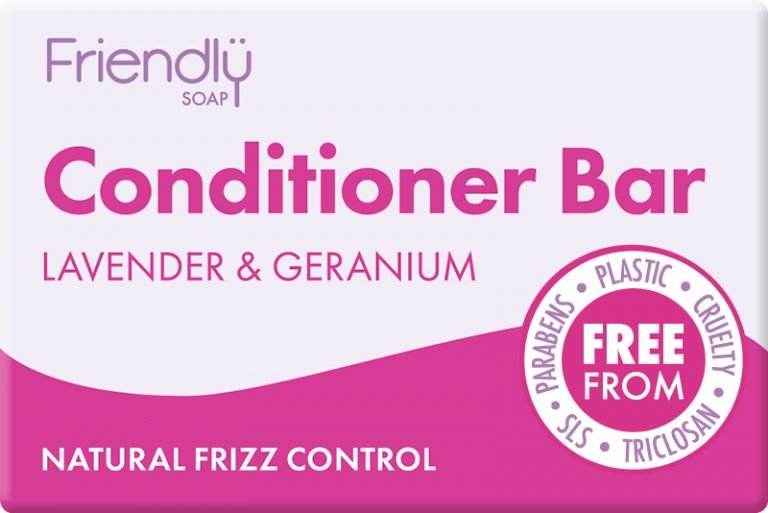 Friendly Soap Lavender and Geranium Conditioner Bar | Green Alternatives